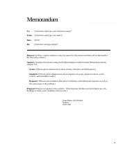 Problem Analysis And Response Memo Template Docx Memorandum To Click Here And Type Your