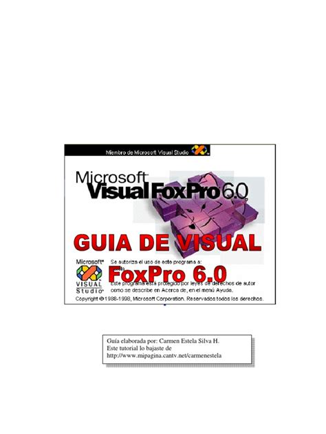 Guia De Visual Foxpro Pdf Tabla Base De Datos Archivo De