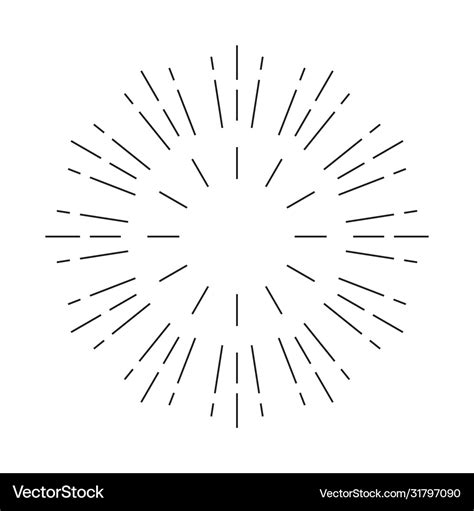 Vintage Burst Light Rays Royalty Free Vector Image
