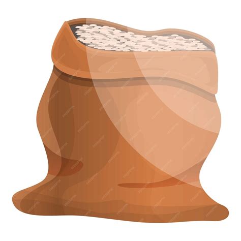 Икона мешка риса в складе Карикатура векторной иконы мешка рис в складе для веб дизайна