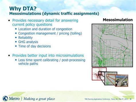 Ppt Development Of A Dynamic Traffic Assignment Dta For The