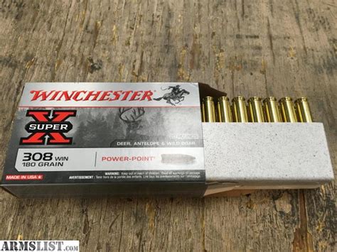 Winchester Superx Rifle 308 180 Grain Pp 20 Rounds