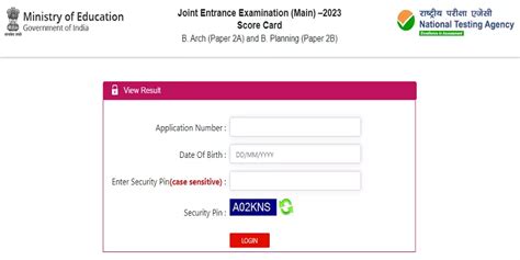 JEE Main 2023 Paper 2 Result Declared For Session 2 BArch BPlanning At Jeemain Nta Nic In