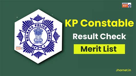 Kolkata Police Constable Final Exam Result 2024 Check Merit List Cut