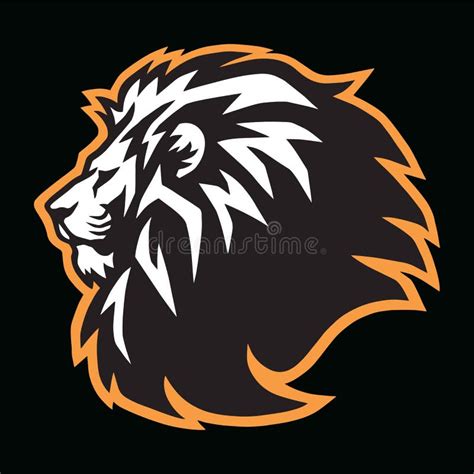 Дикий Лион Голова Esports Mascot Логотип Векторный Значок Дизайн ...