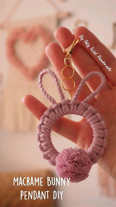 Tutorial Pdf Macrame Bunny Easter Rabbit Diy Pattern Cute Pendant