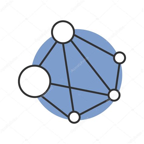 Icono De Color De Red Global Cadena De Bloques Criptomoneda Global