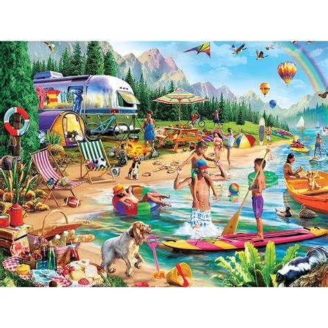 Day At The Lake Large Piece Jigsaw Puzzle Spilsbury