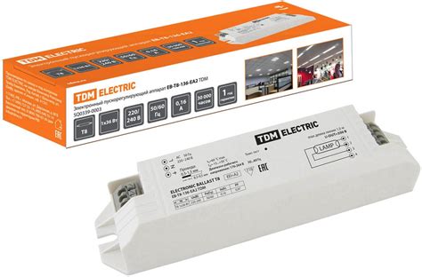 Купить электронный пускорегулирующий аппарат eb-t8-136-ea2 tdm в ...