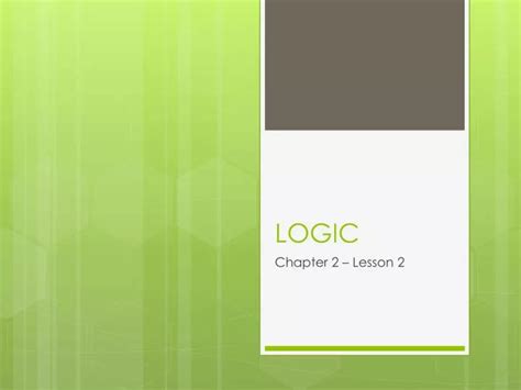 PPT LOGIC PowerPoint Presentation Free Download ID 3132645