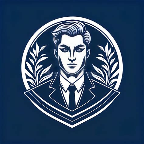 Navy White University Elegant Logo Stock Illustration Illustration Of