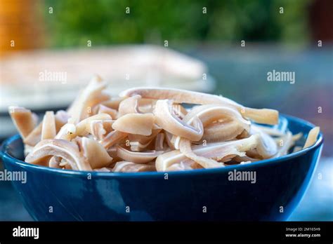 Cooked Pork Ears Vietnamese Cuisine Traditionally Includes Pork Parts