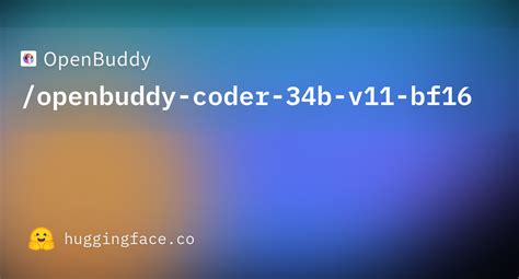 Openbuddy Openbuddy Coder B V Bf At Main