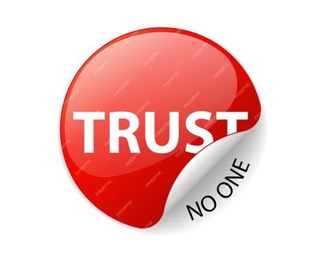 Premium Vector Trust No One Sticker Illustration