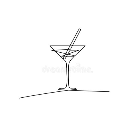 Wine Glass Continuous Line Draw Minimalistic Monoline Wineglass