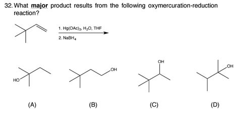 Solved What Major Product Results From The Following
