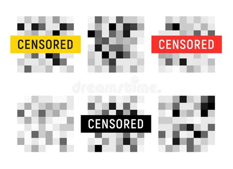 Censor Pixel Sign Bar Censorship Square Vector Graphic Blur Effect