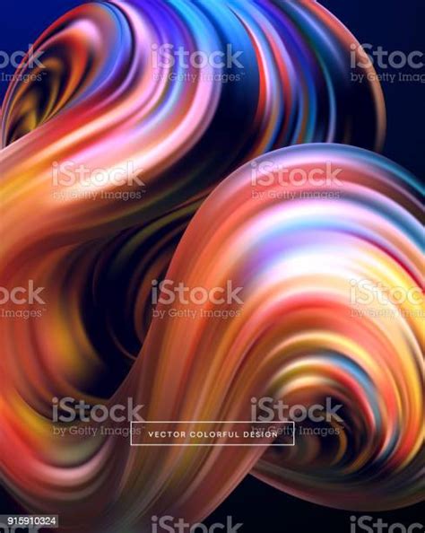 3d 추상 다채로운 액체 디자인입니다 벡터 일러스트 레이 션 0명에 대한 스톡 벡터 아트 및 기타 이미지 0명 3차원 형태 개념 Istock