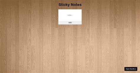 Sticky Notes Codesandbox