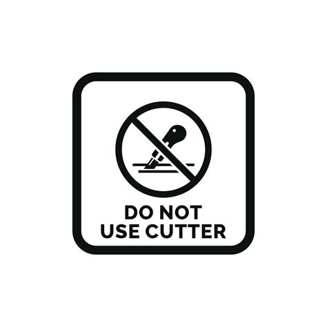 Do Not Use Cutter Packaging Mark Icon Symbol Vector 25660921 Vector Art