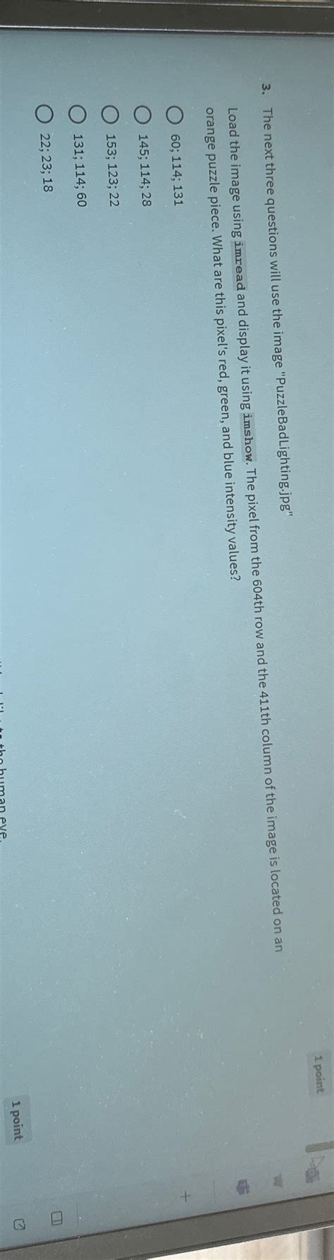 The Next Three Questions Will Use The Image