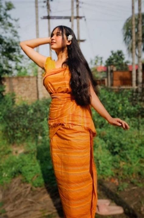 Bodo Girl In Traditional Attire North East India Traditional Attire