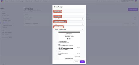 Printing Templates Dripos