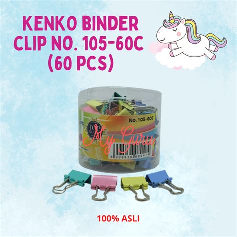 Jual DRUM BINDER CLIP COLOR KLIP PENJEPIT KERTAS WARNA KENKO NO