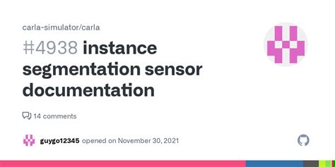 Instance Segmentation Sensor Documentation · Issue 4938 · Carla