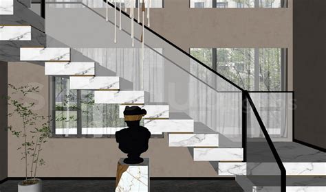 11176 Free Sketchup Stair Model Download