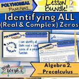 Identifying All Zeros Of A Polynomial Function Note Guide Algebra