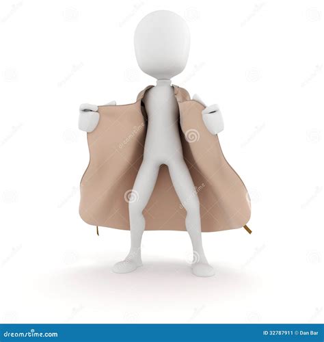 3d Man Funny Exhibitionist Stock Illustration Illustration Of Human
