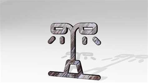 가로등 은 관점에서 그림자를 캐스팅 3d 렌더링의 금속 재료로 만든 두꺼운 조각 도시 및 사설 3차원 인쇄에 대한 스톡 사진 및 기타 이미지 Istock