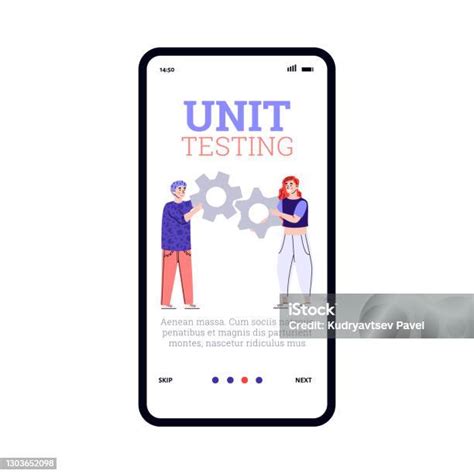 단위 테스트 프로그램 만화 벡터 일러스트레이션을 위한 온보딩 페이지 수리에 대한 스톡 벡터 아트 및 기타 이미지 수리 개발 검색 엔진 Istock
