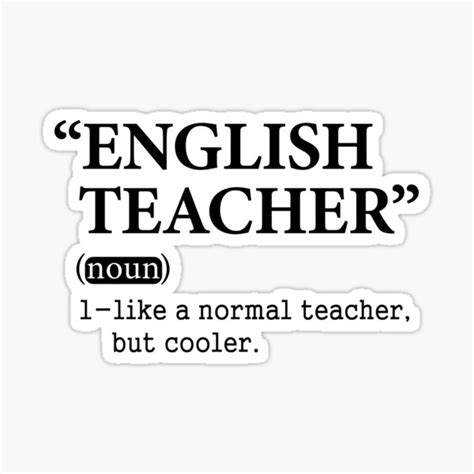 English Teacher Defined Sticker For Sale By Sabi19 Redbubble
