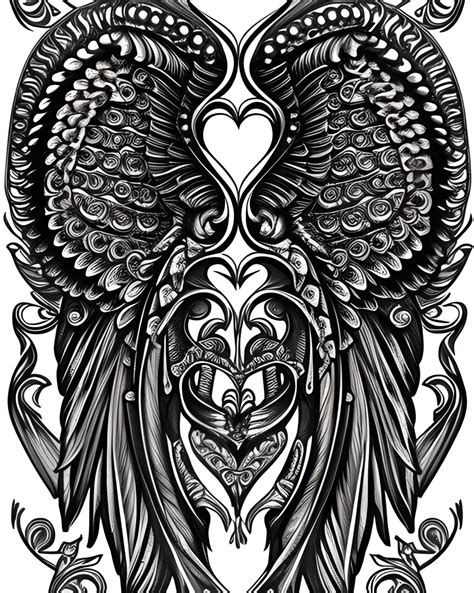How To Draw Hearts With Wings And Flames