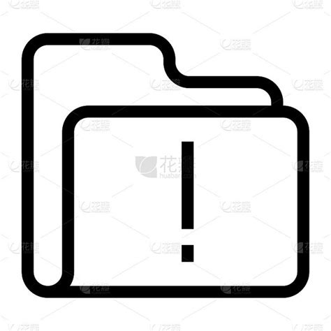 文件夹错误细线矢量图标