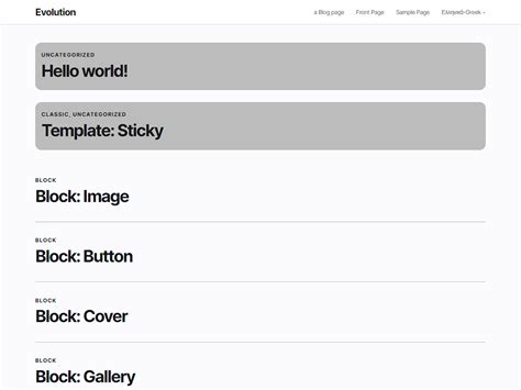The Evolution Wordpress Theme