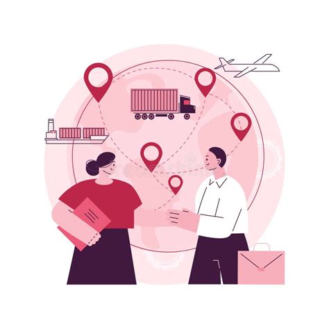 Ilustração Do Vetor Do Conceito Abstrato De Logística Comercial