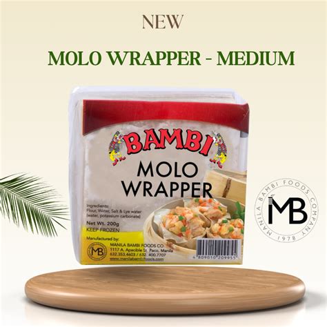 Halal Certified Bambi Molo Wrapper Medium 3 X 3 200g Risk Of Spoilage Outside Metro