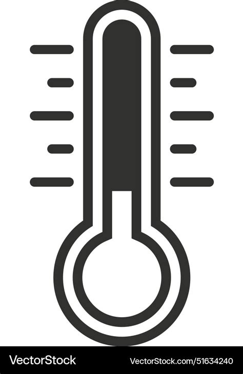 Thermometer Showing Increasing Temperature Icon Vector Image