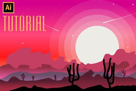 How To Create A Colorful Vector Landscape Illustration Illustrator