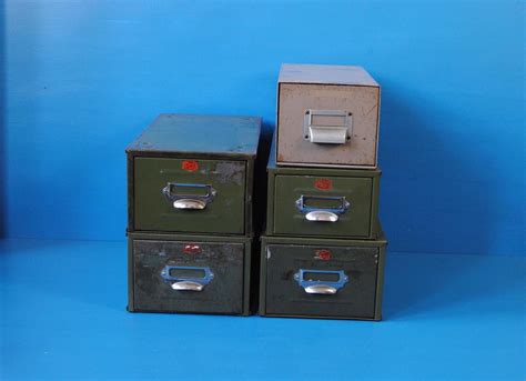 Metal Veteran Series Filing Drawer Cabinet Card Index Drawer In Green