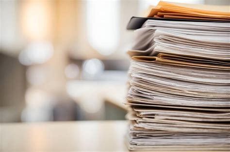 Premium Photo Large Stack Of Files Documents Paperwork On Desk