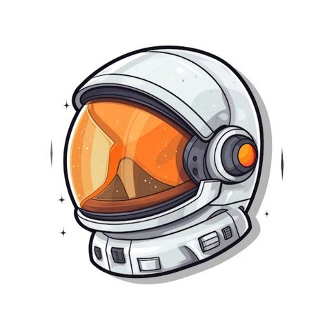 Premium Photo Vibrant Astronaut Helmet Vector In Comic Book Style