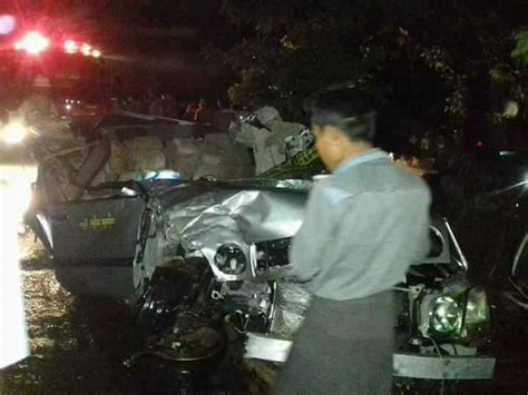 Dvb ဓႏုျဖဴၿမိဳ႕နယ္တြင္ ကား ၃ စီးဆင့္တိုက္မႈေၾကာင့္ ၇ ဦးေသ