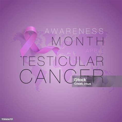 Testicular Cancer Awareness Calligraphy Poster Design Realistic Orchid