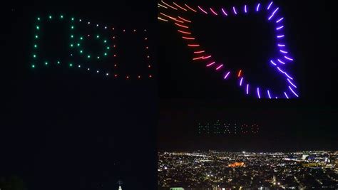 Así fue el impactante espectáculo de drones durante las fiestas patrias