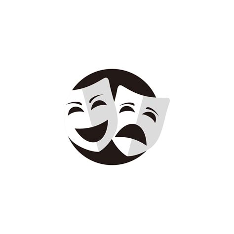 Comedia Y Tragedia Teatral Máscaras Teatro O Drama Colegio Logo Diseño
