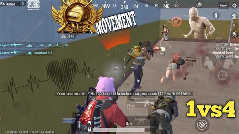 Fast Movement 1vs4 Clutch Pubg Mobile Lite Pubg YouTube